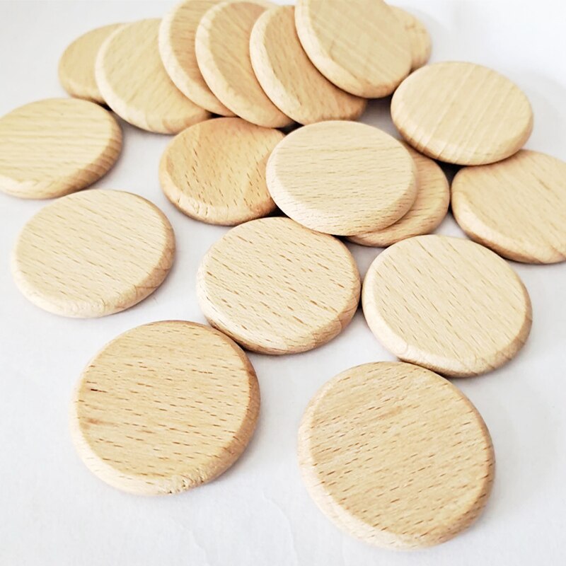 10Pcs Diy Ronde Hout Chips Ronde Schijf Unfinished... – Vicedeal