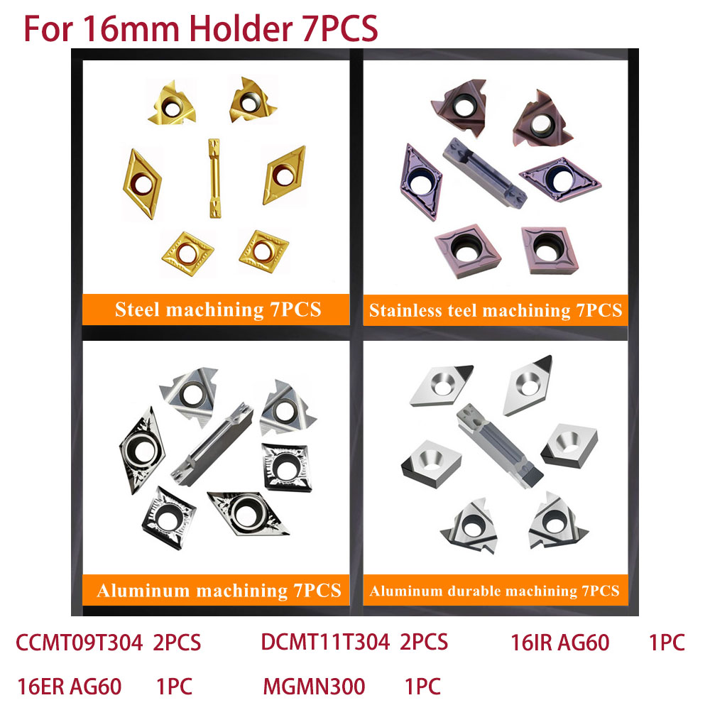 Intlshaft Mixed Inserts Set CNC Lathe Turning Tool... – Vicedeal