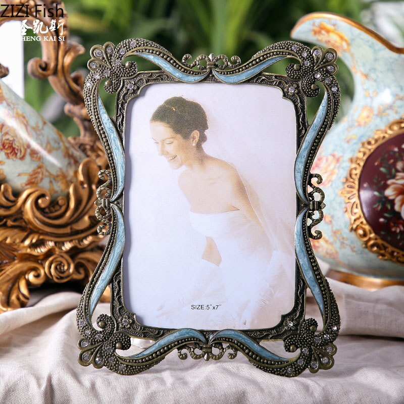 4/6/7 Inch Diamond-set Metal Photo Frame European ... – Vicedeal
