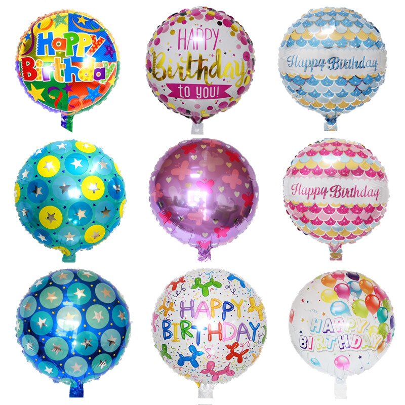 18 inch round aluminum film balloon birthday ballo... – Vicedeal