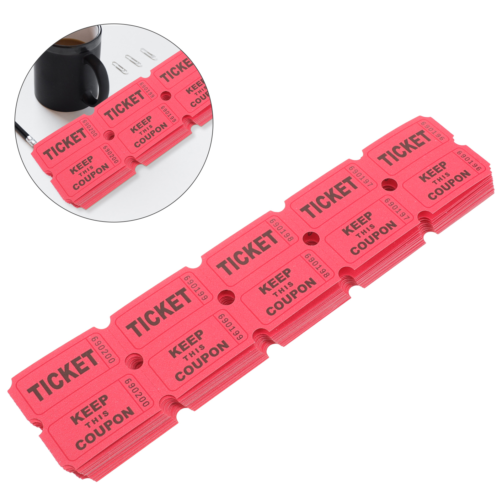 100pcs Paper Classroom Raffle Tickets Tickets Tick... – Grandado