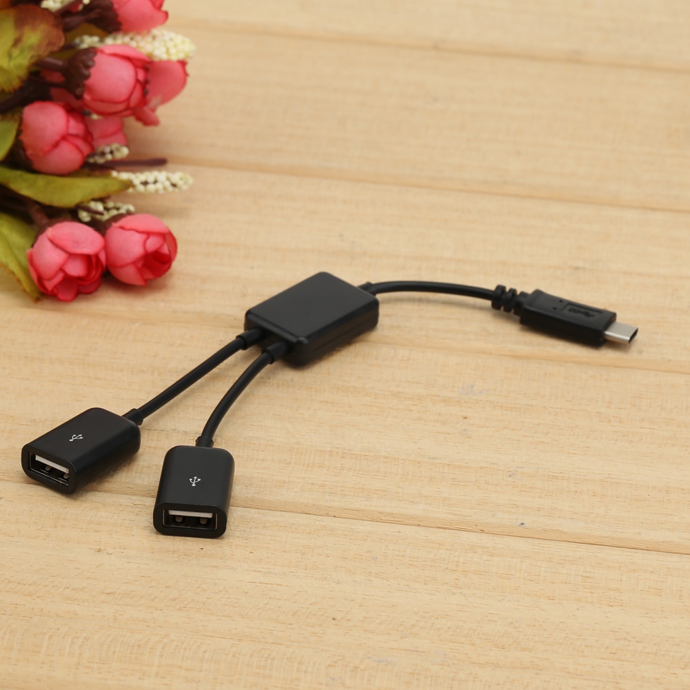USB 3,1 Typ-C OTG HUB Kabel 2 in 1 USB C 3,1 Männl... – Vicedeal