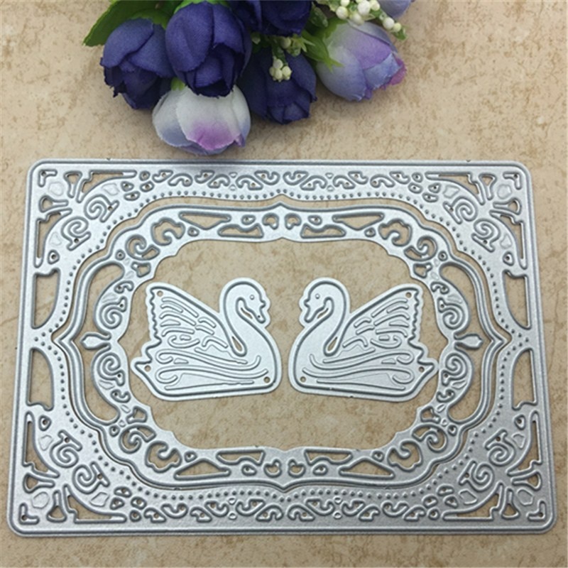 1 Set Swan Cutting Dies Metal Frame Stencil for Wa... – Vicedeal