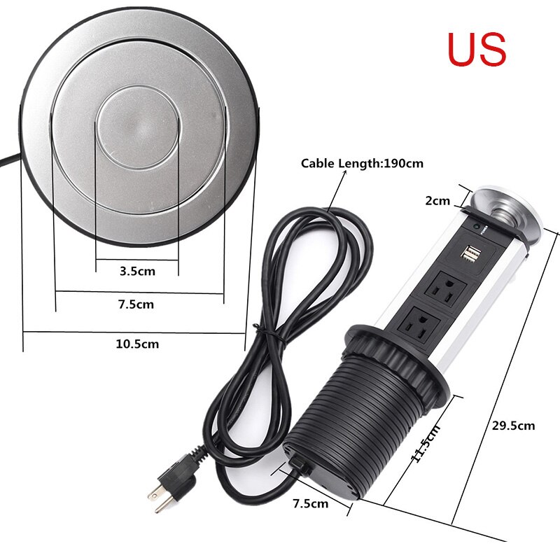 Pull Pop Up Elektrische 3 Socket 2 Usb Keuken Intr... – Vicedeal