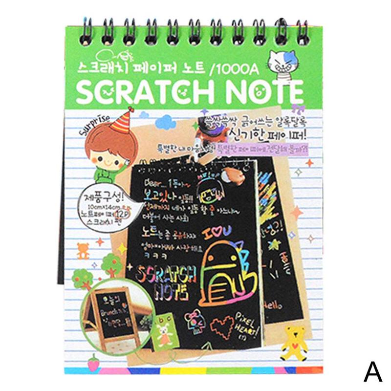 Scratch Book Colorful Dazzle Scratch Note Paper Gr... – Grandado