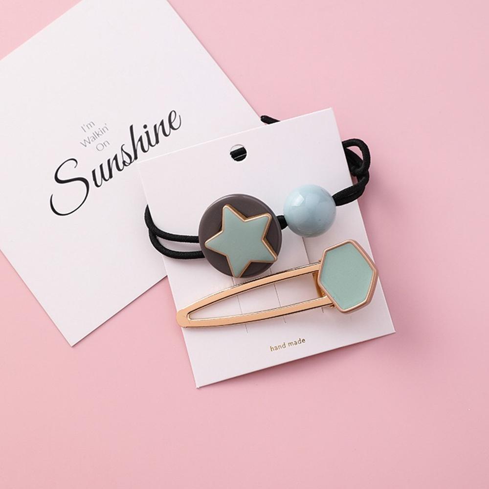 2PCS Sweet Candy Color Scrunchie Hair Clip Set For... – Grandado