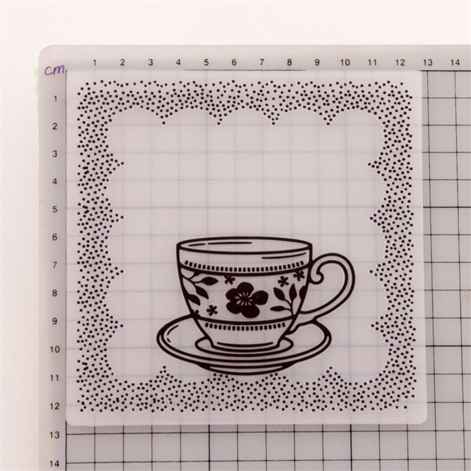 Eastshape Cup Pattern Plastic Embossing Folder for... – Grandado