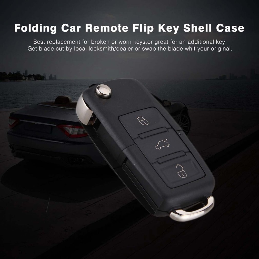 Folding Car Remote Flip Key Shell Case Fob 3 Butto... – Grandado