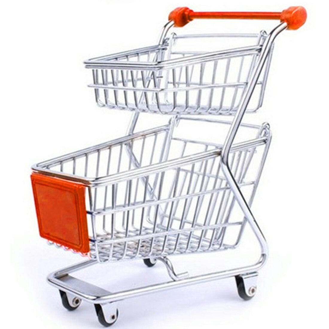Mini Supermarket Handcart Wheel Shopping Carts Dou... – Grandado