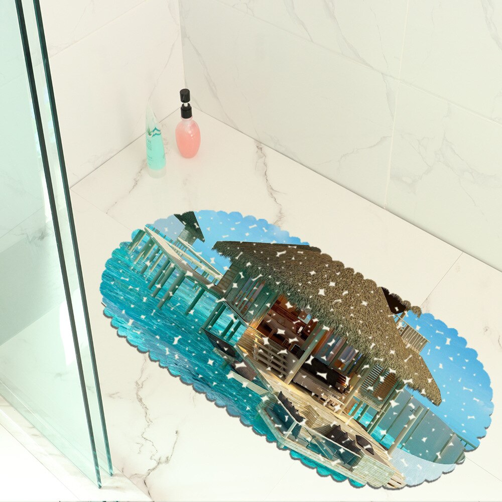 3D Ocean Cute Dolphin Bath Mat Waterproof PVC Anti... – Vicedeal