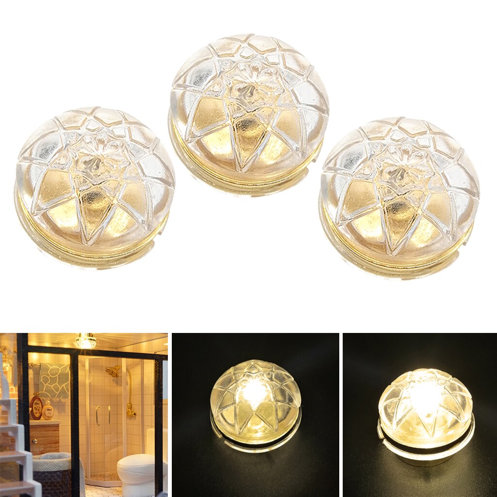 3x Miniatures LED Ceiling Light Lamp Set for 1/12 ... – Vicedeal