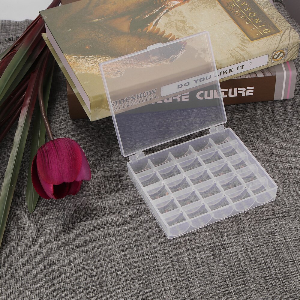 Transparent Bobbin Box Sealed Holder Storage Organ... – Vicedeal