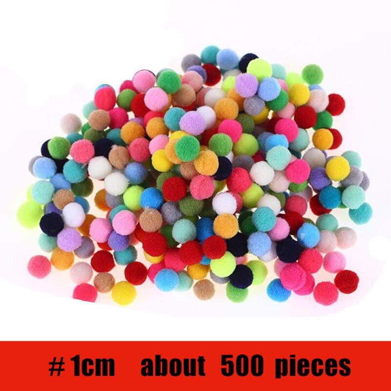 1 Cm 500 Stuks Pluche Pompoms Kleur Wol Bal Jongen... – Vicedeal
