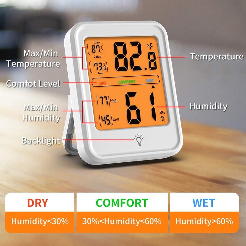 Digital Hygrometer Indoor Thermometer Accurate Tem... – Grandado