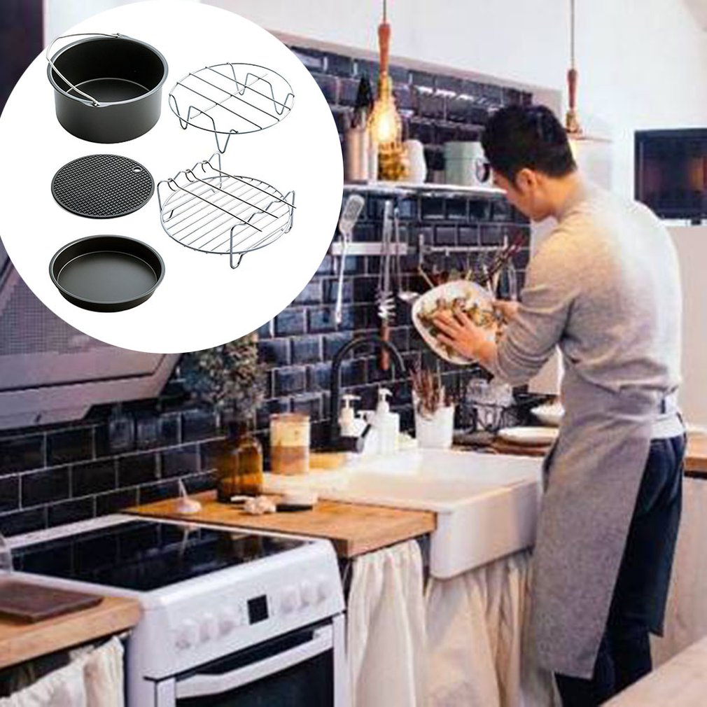Air Frying Pan Accessories 5Pcs Kitchen Accessories Fryer Baking ...