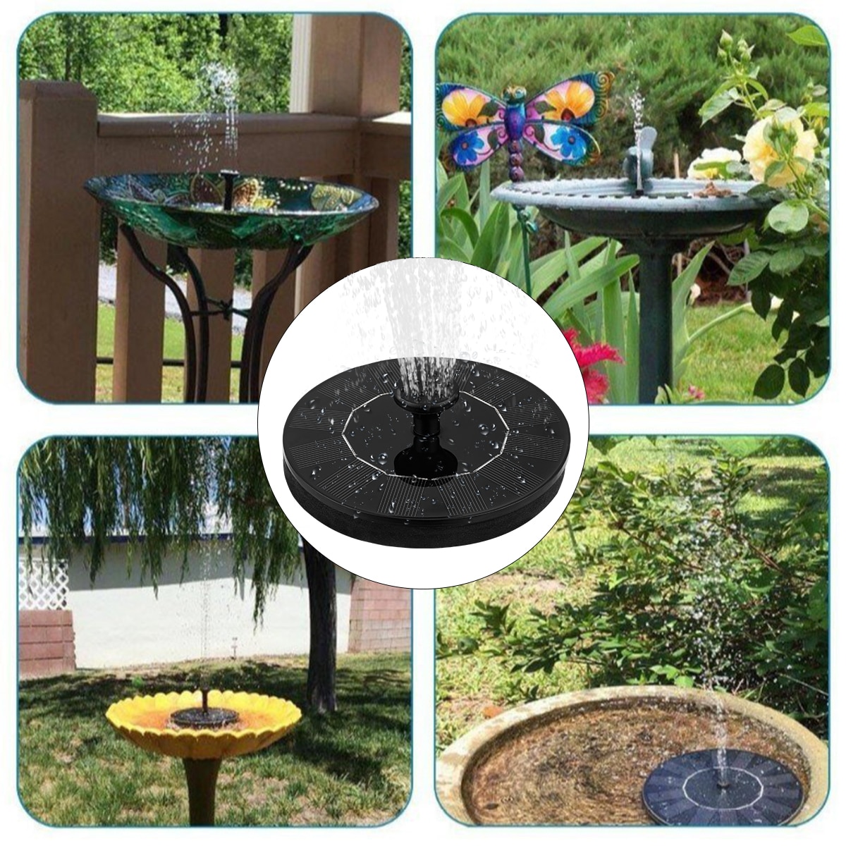 Solar Power Water Fontein Pomp Solar Fontein Vogel... – Grandado