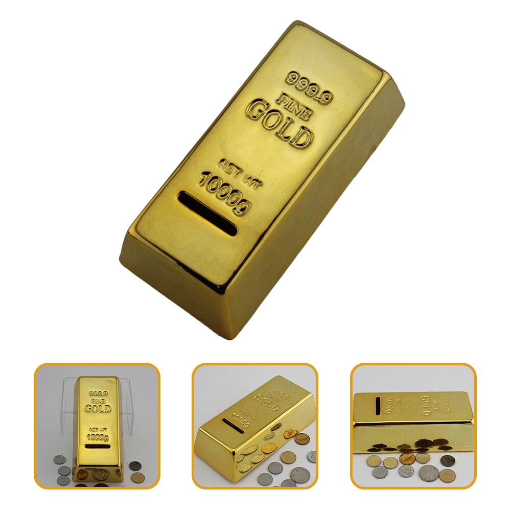 Delicate Gold Bar Coin Bank Ceramic Gold Bullion P... – Vicedeal