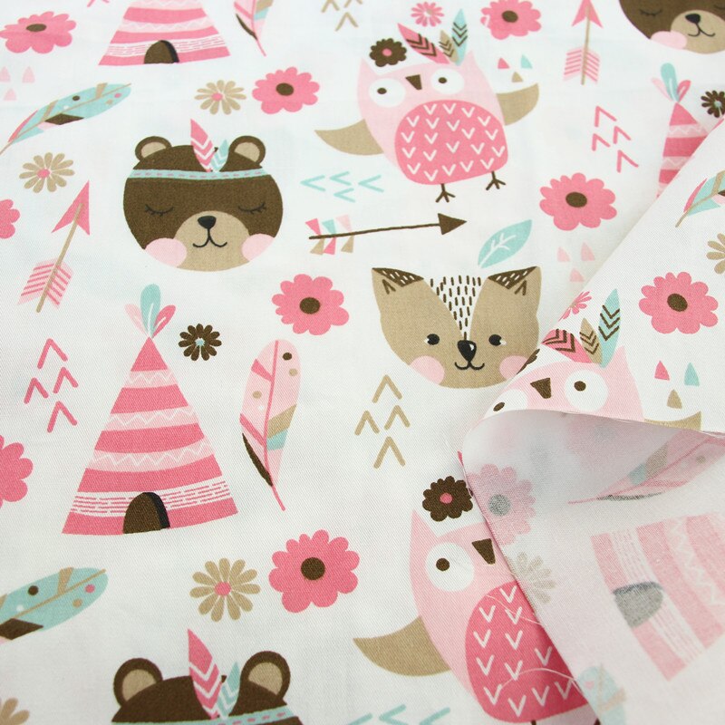 Kids Cartoon Cotton print fabric DIY sewing uphost... – Grandado