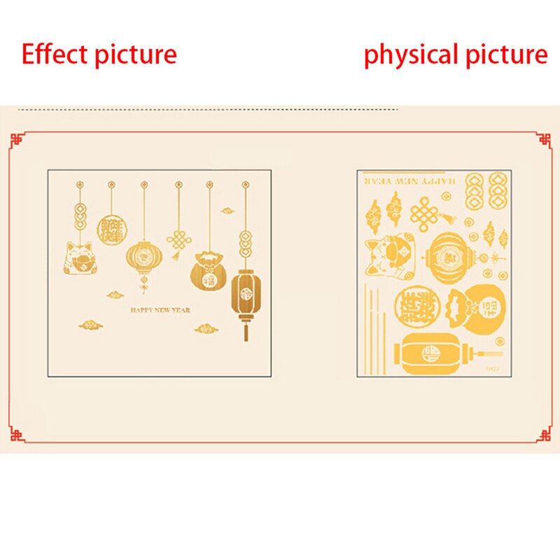 Window Stickers Chinese style Decoration FU Double... – Grandado