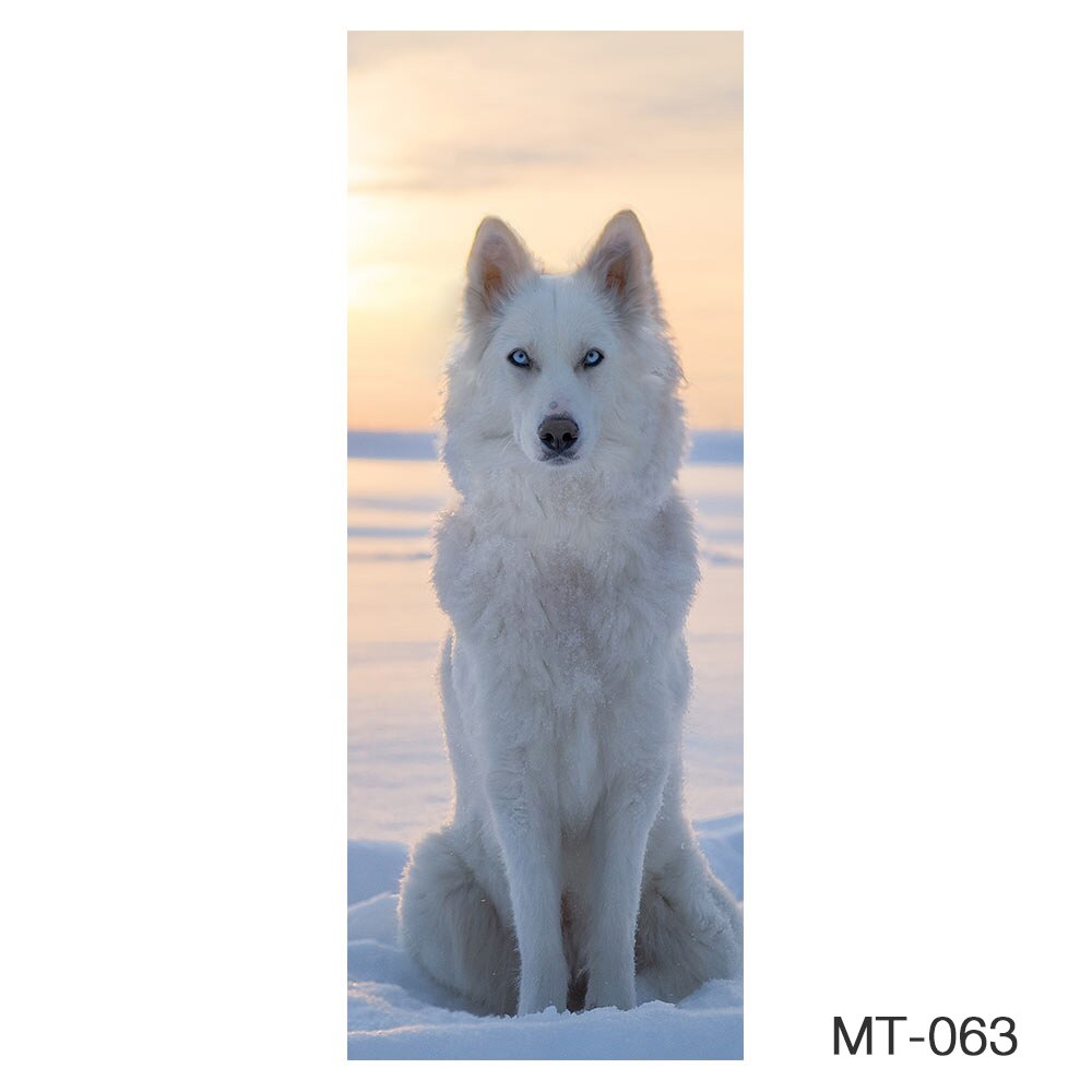 3D Arctic wolf door stickers wall stickers self-ad... – Grandado