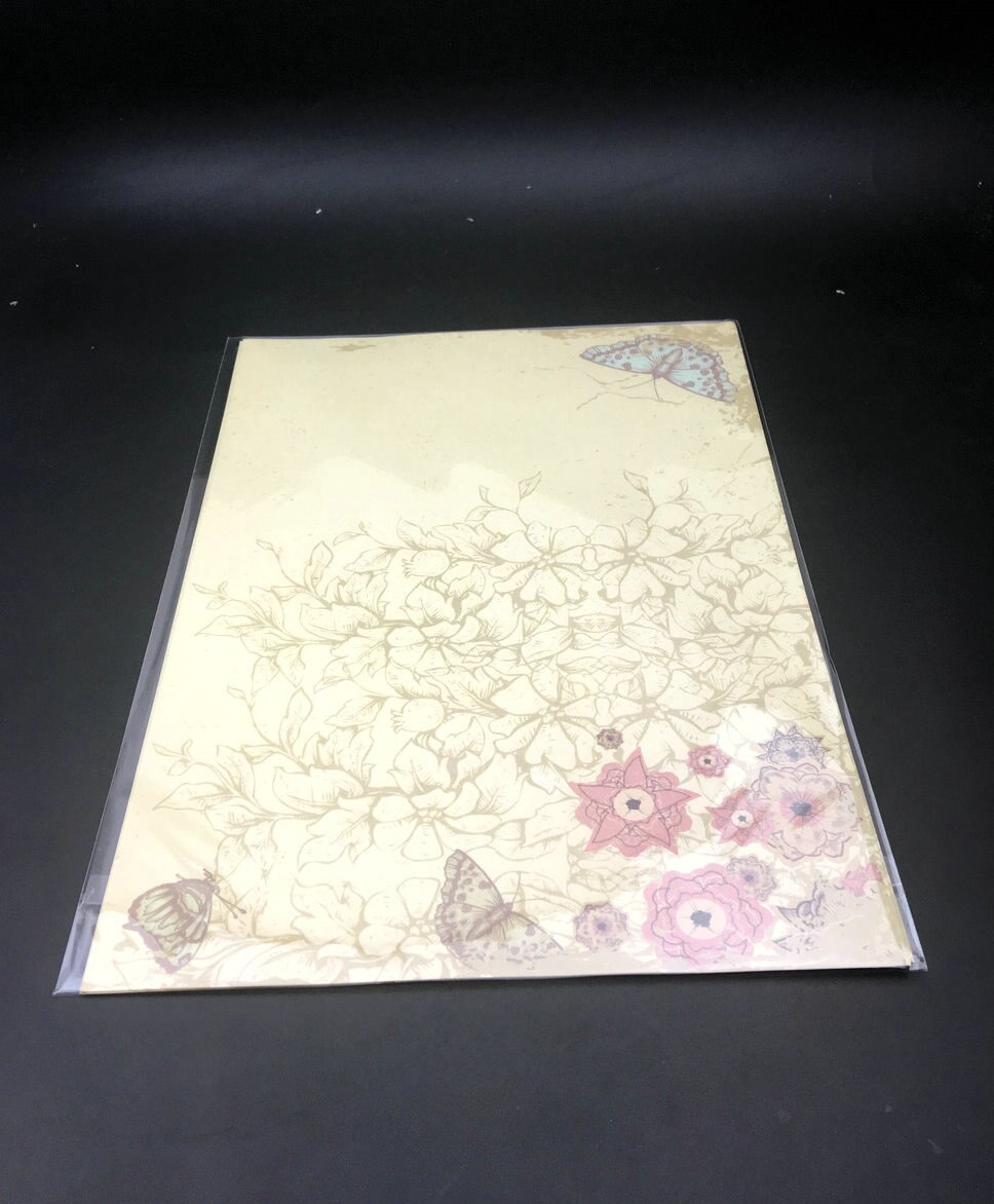 100 sheets Beautiful Flower Vintage Pattern Letter... – Grandado