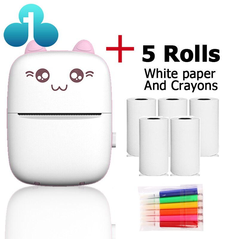 Portable Mini Thermal Printer Wirelessly BT 203dpi... – Grandado