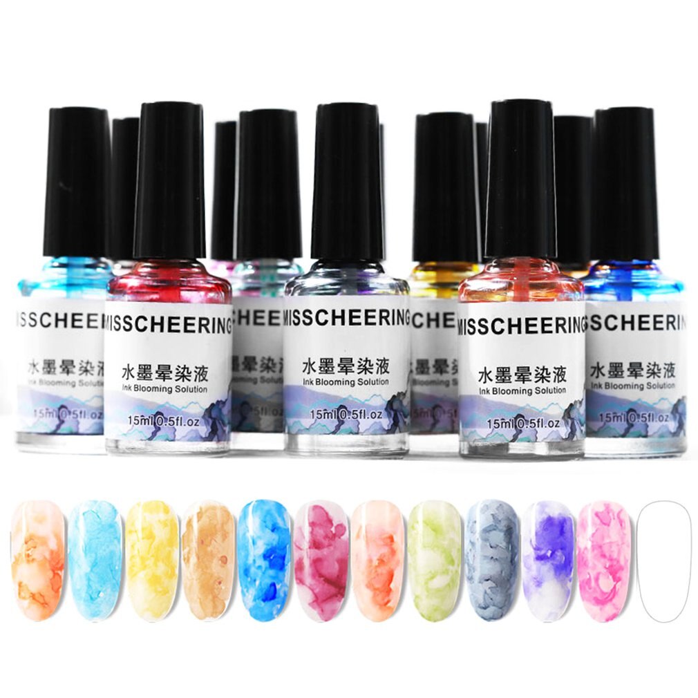 Nail Ink Smudge Bubble Margin Marbling Gradient Na... – Vicedeal