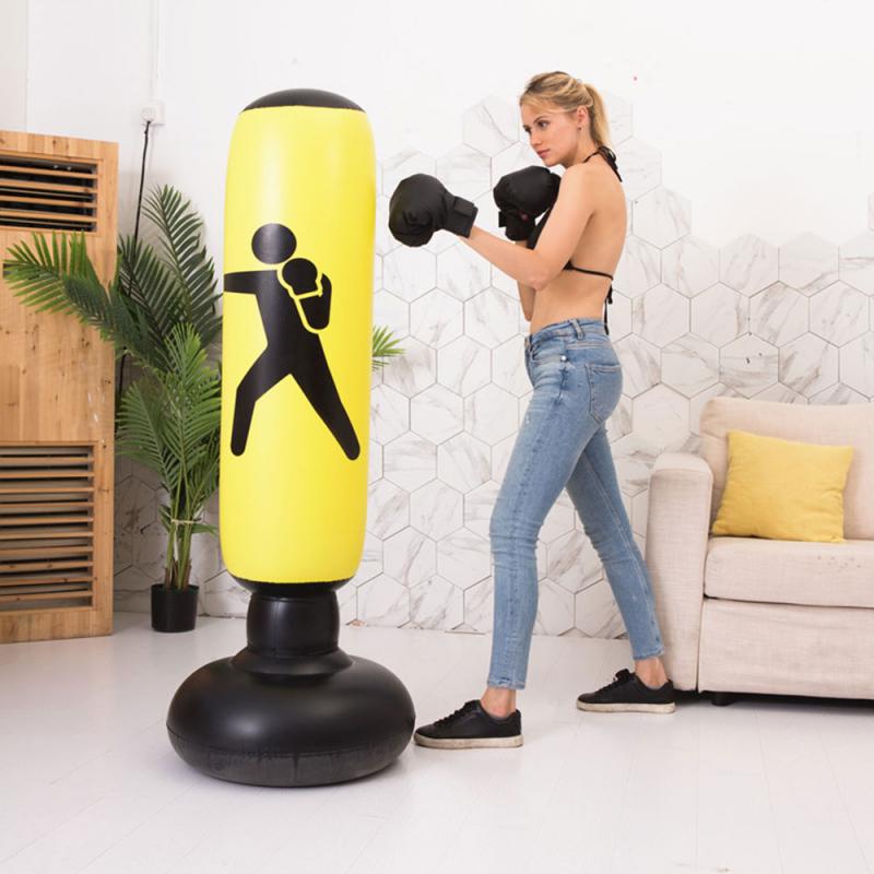 PVC Punching Boxing Bag 1.6M Inflatable Stress Fit... – Grandado