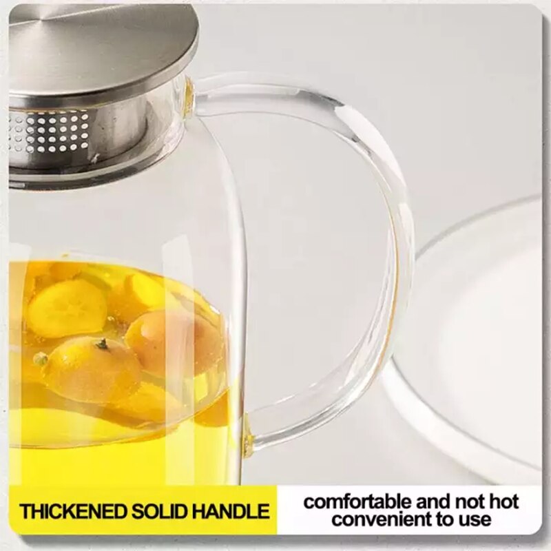 2500ml Water Kettle Transparent Borosilicat Glass ... – Grandado