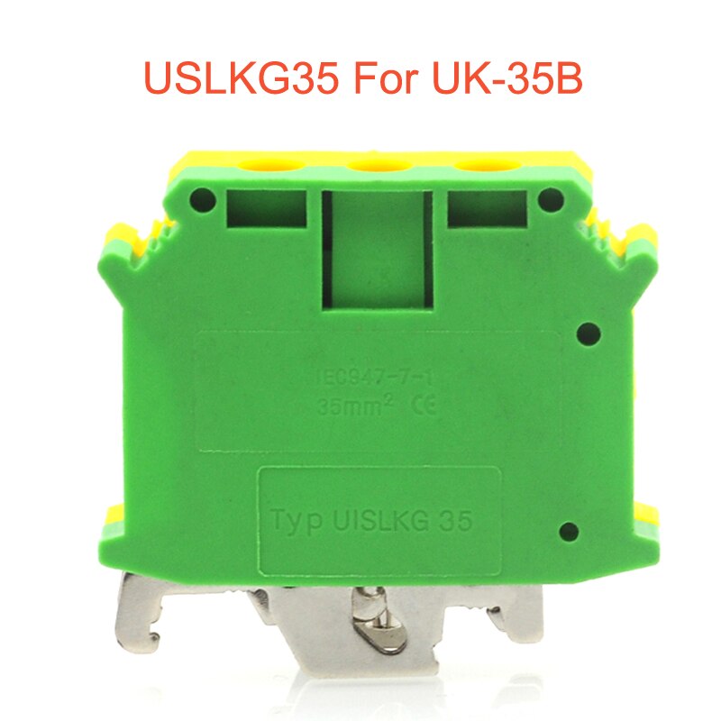 1Pcs Ground Terminal Blocks USLKG35 DIN Rail Screw... – Grandado