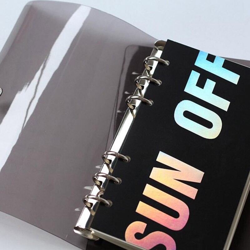 Transparent 6 Holes Binder Diary Planner Cover A5 ... – Grandado