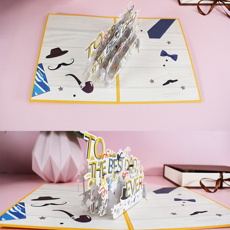 3D Pop-Up to the Best Dad Ever Greeting Card Happy... – Grandado