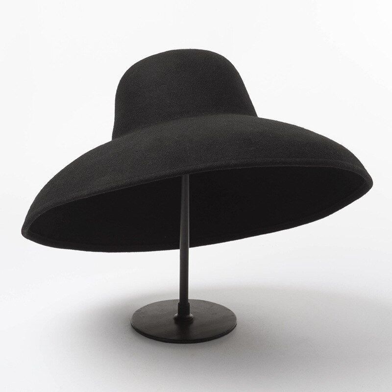 Cappello classico in feltro di lana a tesa larga c... – Grandado