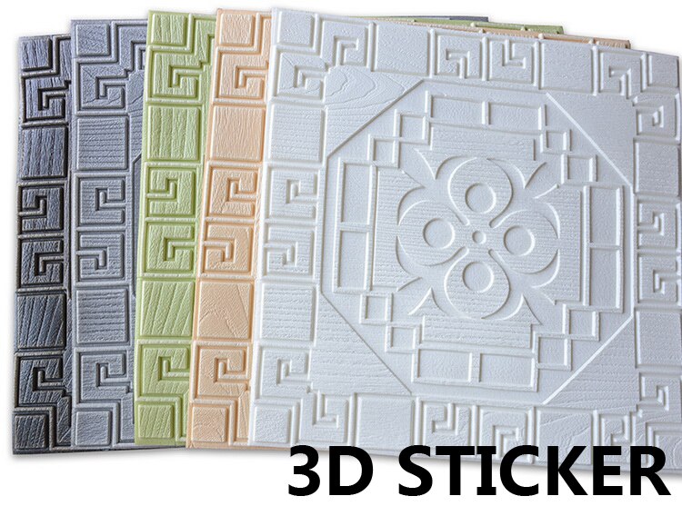 pvc wallpapaer 3D Wall Stickers Bedroom Decor Foam... – Vicedeal