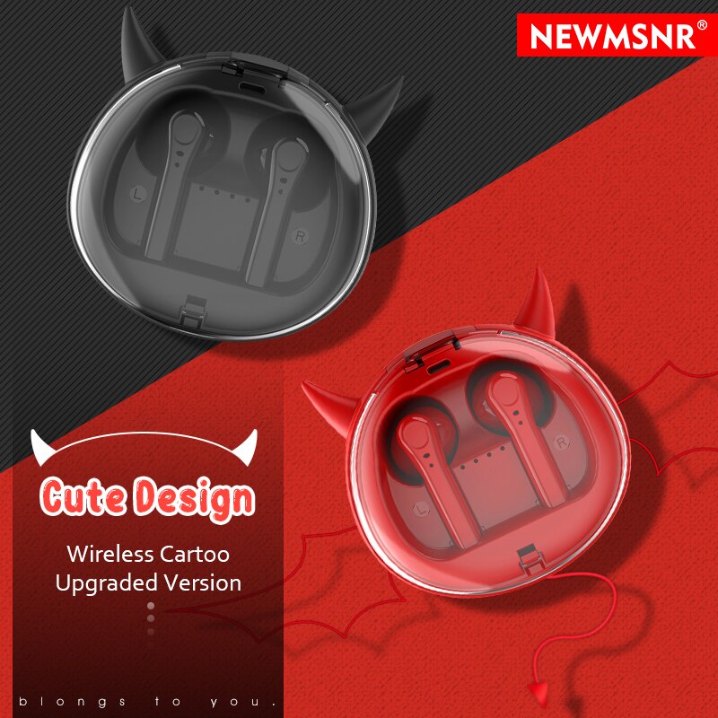 Newmsnr Cute Wireless Earbuds Hi-Fi Bass Bluetooth... – Vicedeal