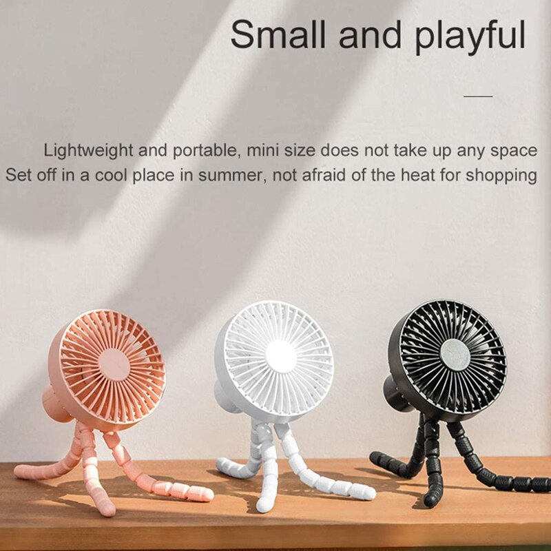Portable Fan,3 Speed USB Rechargeable 1800MAh Batt... – Vicedeal