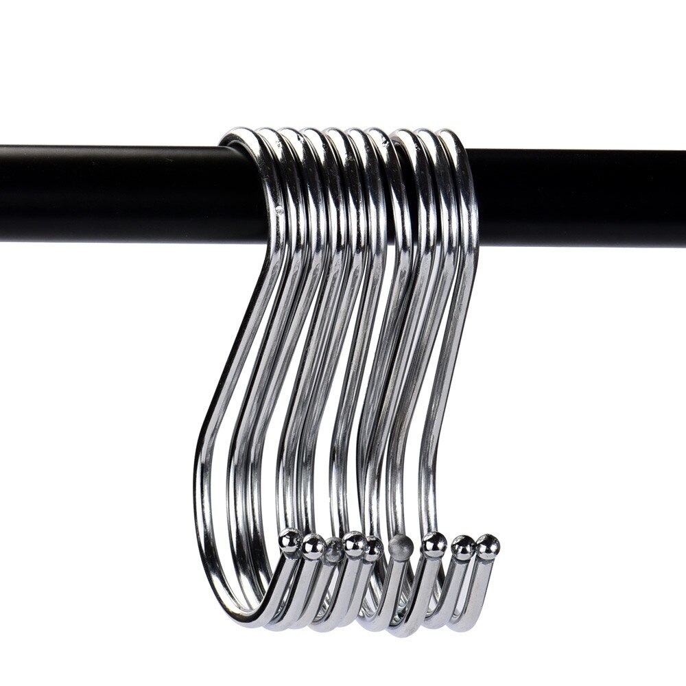10-Pack Larger Round S Shaped Hooks in Polished St... – Vicedeal