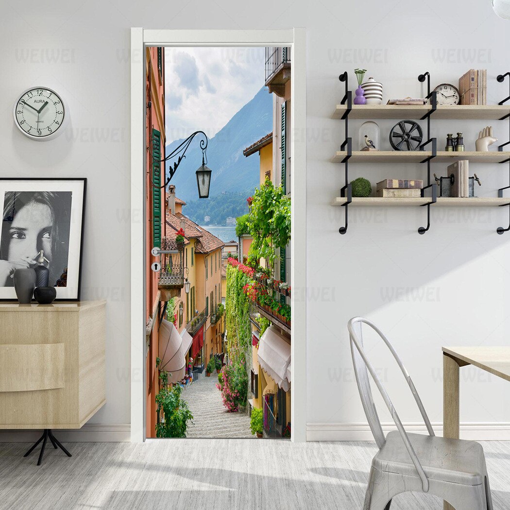 Small Town Decoration Door Stickers Self-Adhesive ... – Grandado