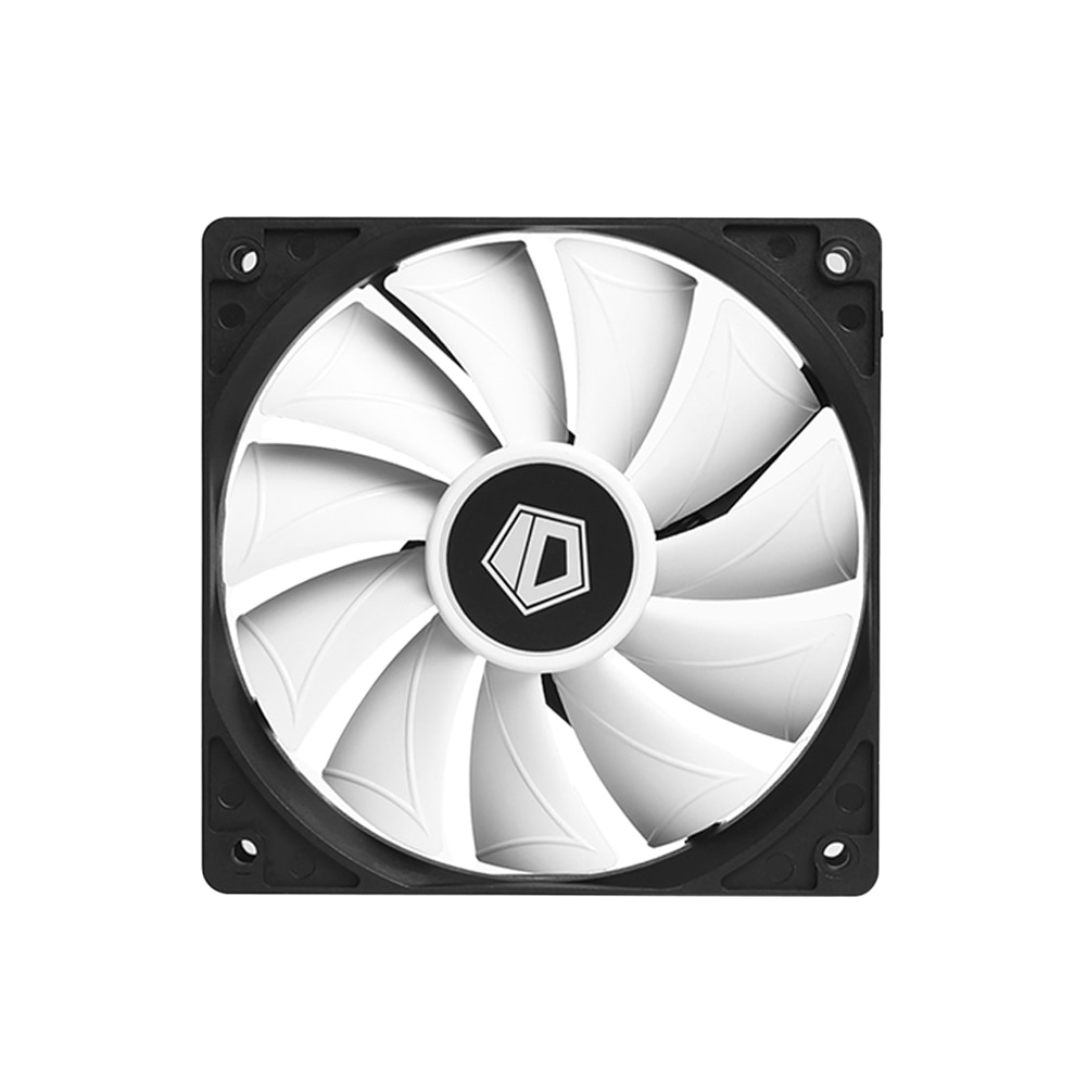 120mm PWM PC Case Fan Black Frame White Blade Comp... – Grandado