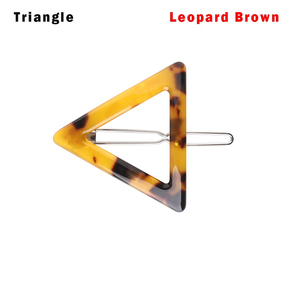 1PC Amber Acrylic Hair Clips Geometric Round Trian... – Grandado