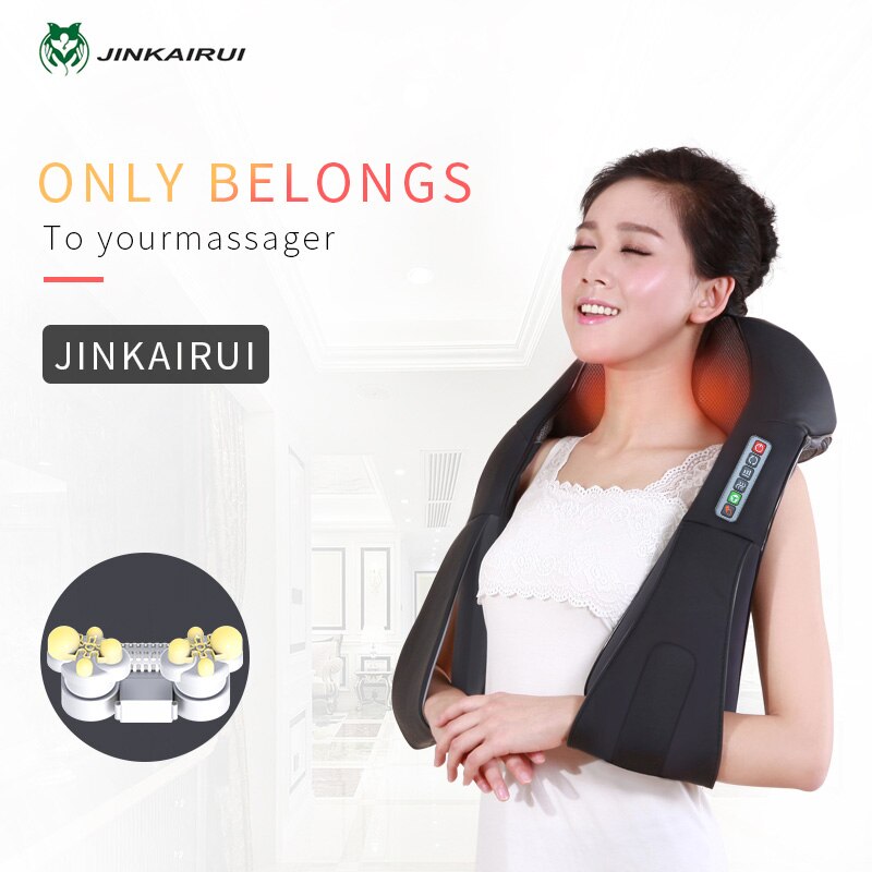 Shiatsu Neck Back Massagem With Heat Deep Kneading Grandado 5686