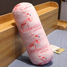 Cylindrical Pillow Flamingo Printing Plush Round B... – Grandado