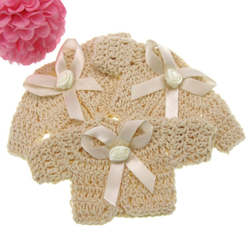 12Pcs Handmade miniature crochet sweater flower ri... – Grandado