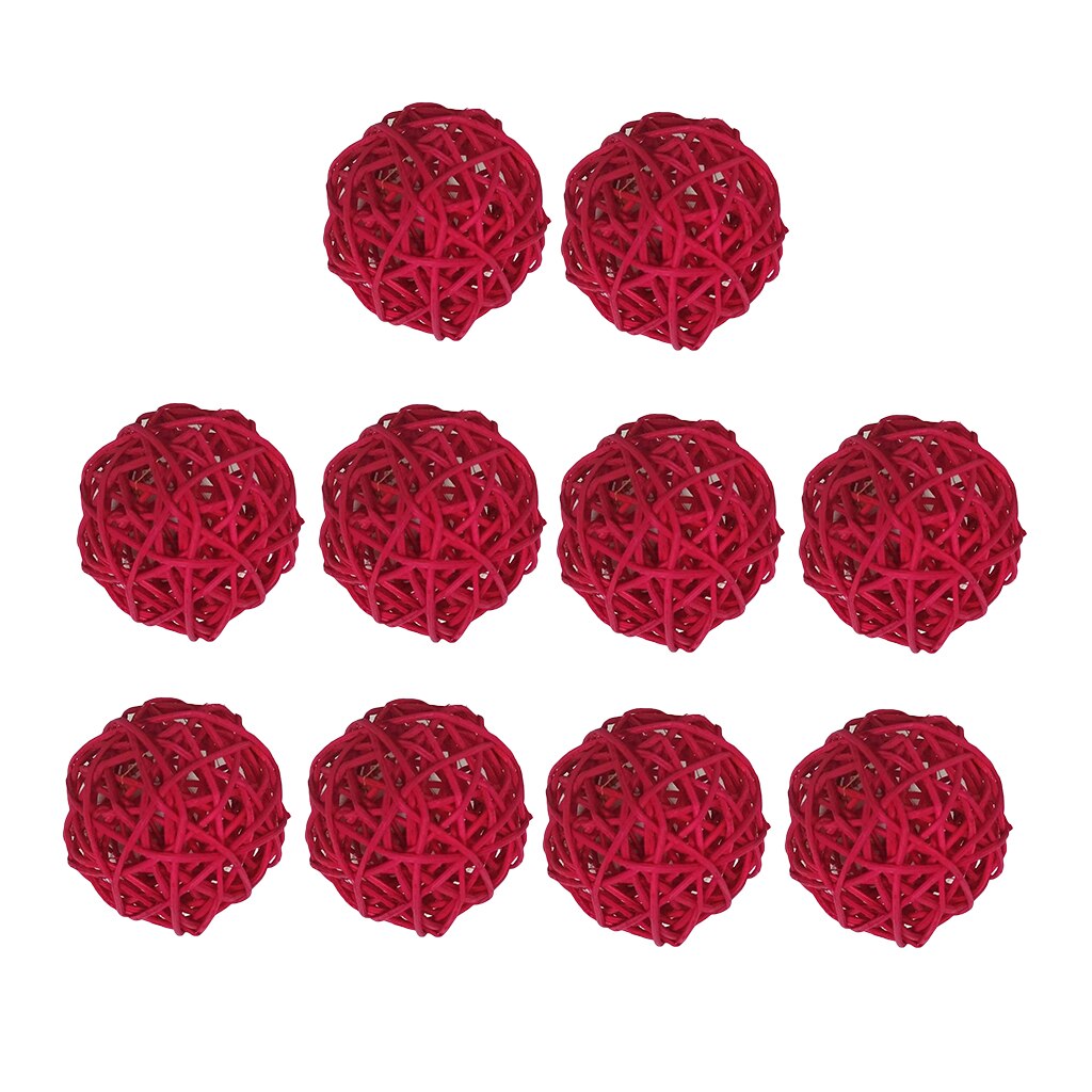 20x Natural Wicker Rattan Ball 5cm Twig Orbs Balls... – Grandado