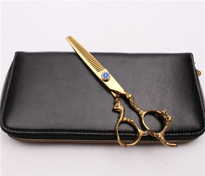 6" 17.5cm 440C Engraving Logo Gold Color Hairdress... – Vicedeal