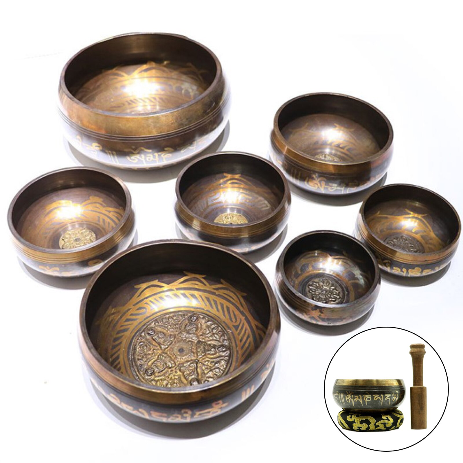 Nepal Handgemachte Tibet Buddha Klang Schüssel Yog... – Grandado