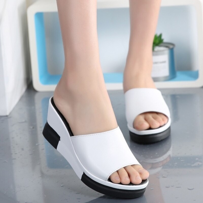 Women Wedge Slipper Summer High Heels Beach Slippe... – Grandado
