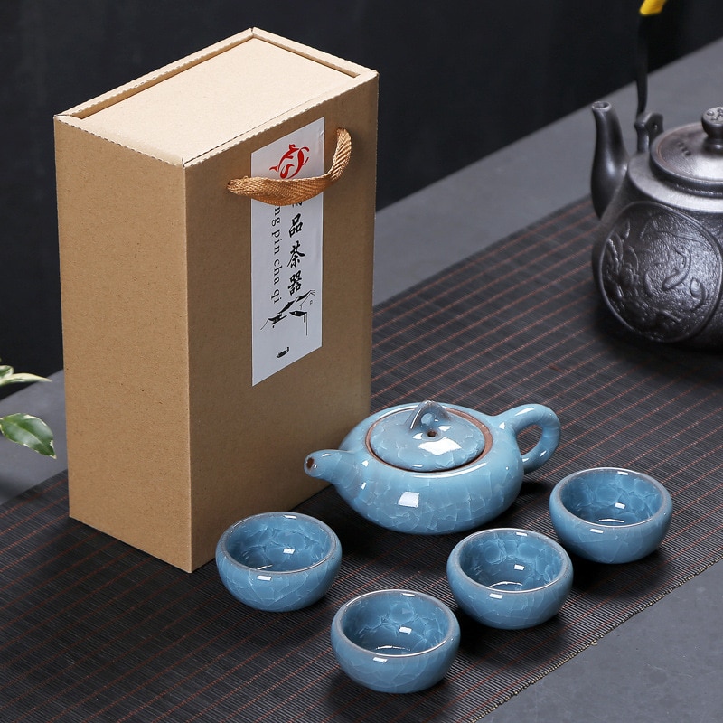 Chinese Travel Kung Fu 5pcs Tea Sets Ceramic Porta... – Grandado