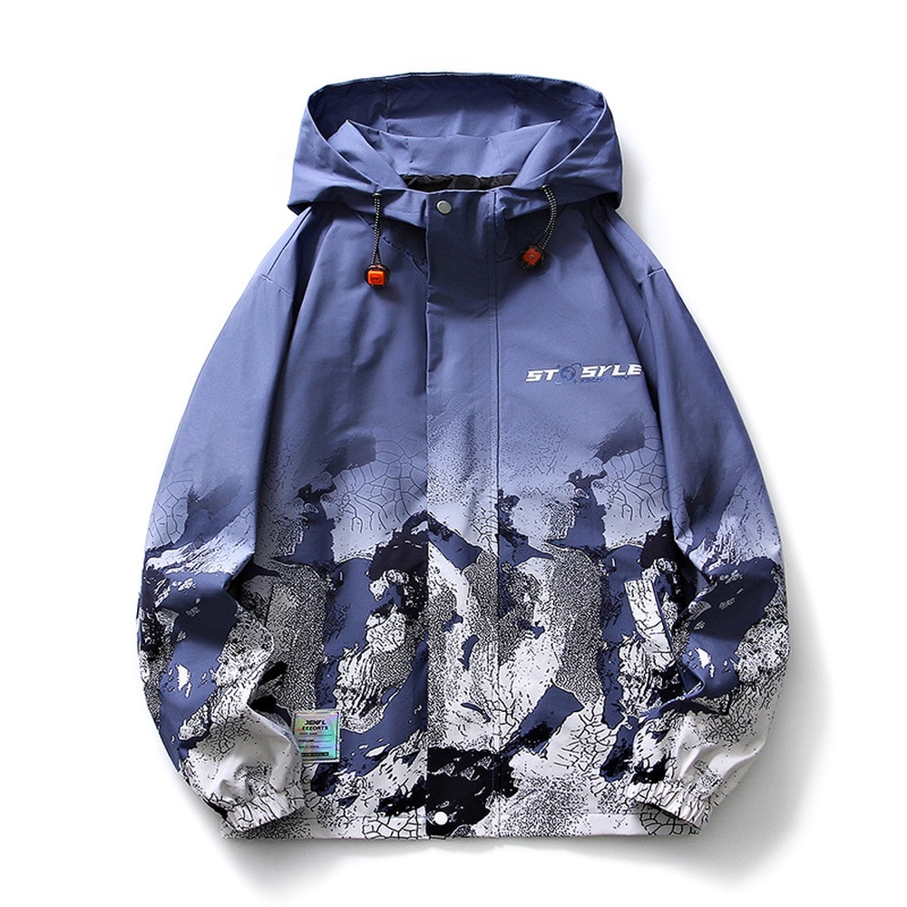 Men Hooded Jacket Lightweight Windbreaker Jacket 2... – Grandado