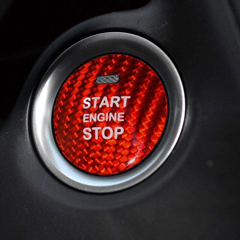 Carbon Fiber Car Engine Start Button Sticker Inter... – Grandado